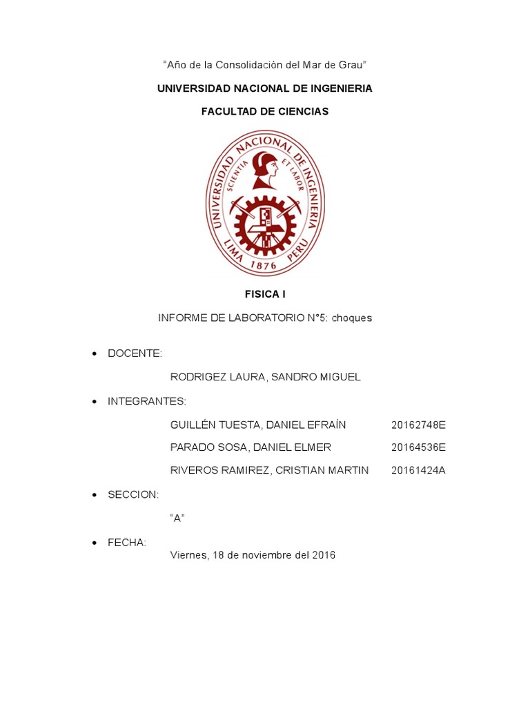 Informe de Choques de Discos | PDF | Impulso | Fuerza