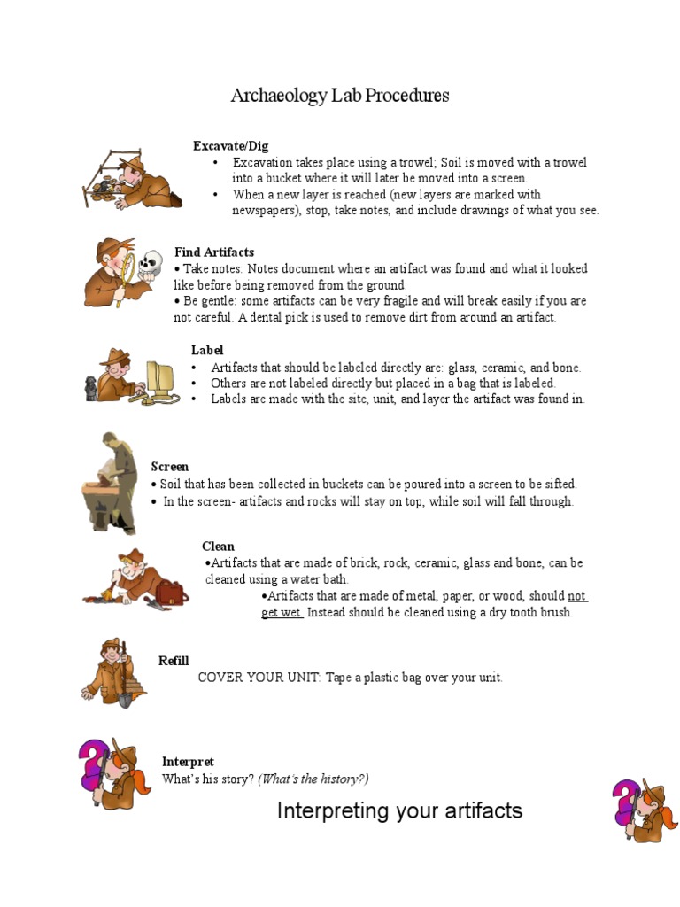 Archaeology Lab Procedures: Interpreting Your Artifacts | PDF ...