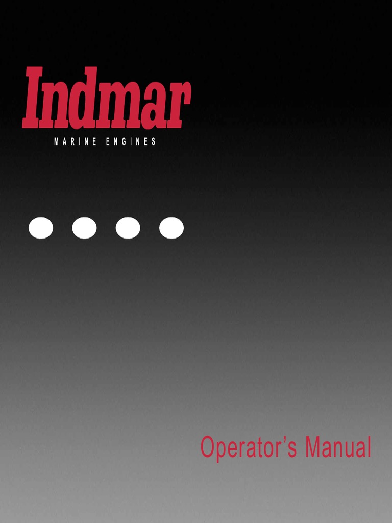 Indmar Marine Engine Operator Manual | PDF | Fuel Injection | Throttle