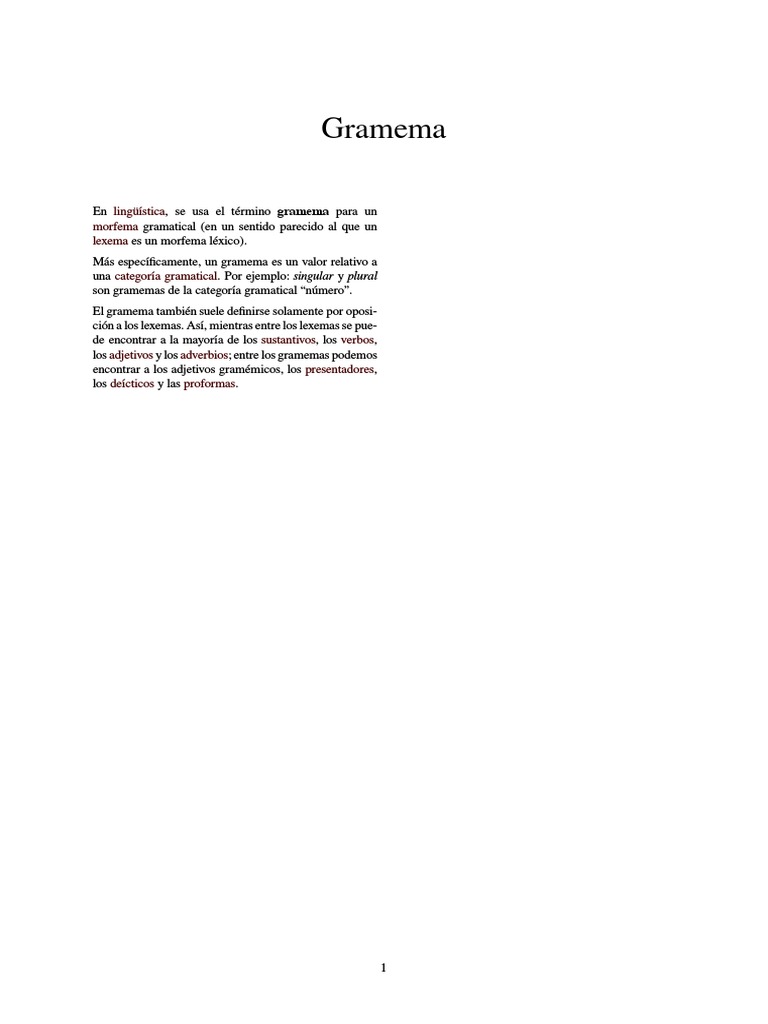 Gramema | PDF