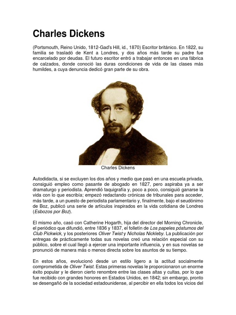 Biografia Charles Dickens | Charles Dickens