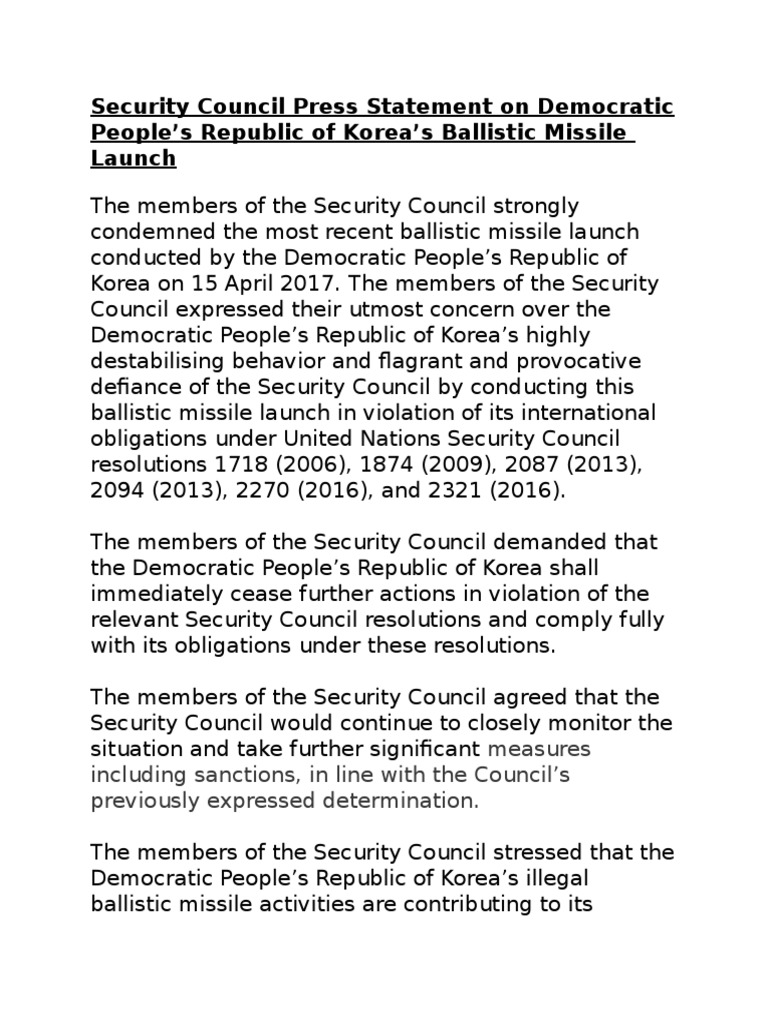 DPRK Statement | PDF | North Korea | World Politics