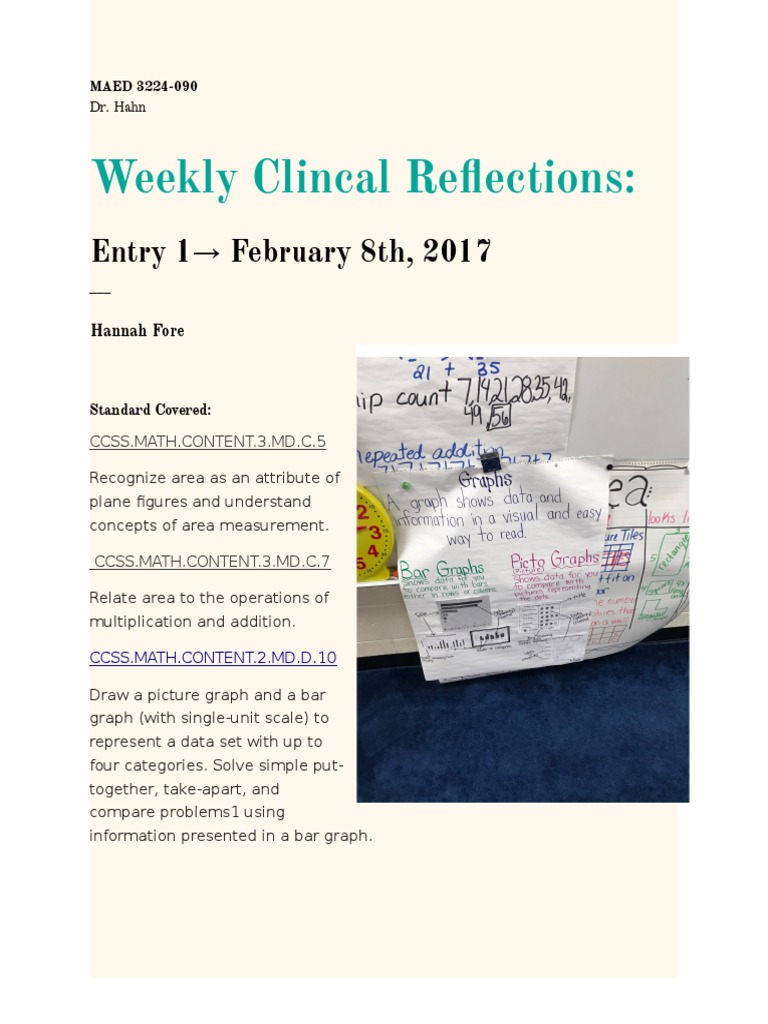 Weekly Clincal Reflections:: Entry 1 February 8th, 2017 | PDF ...