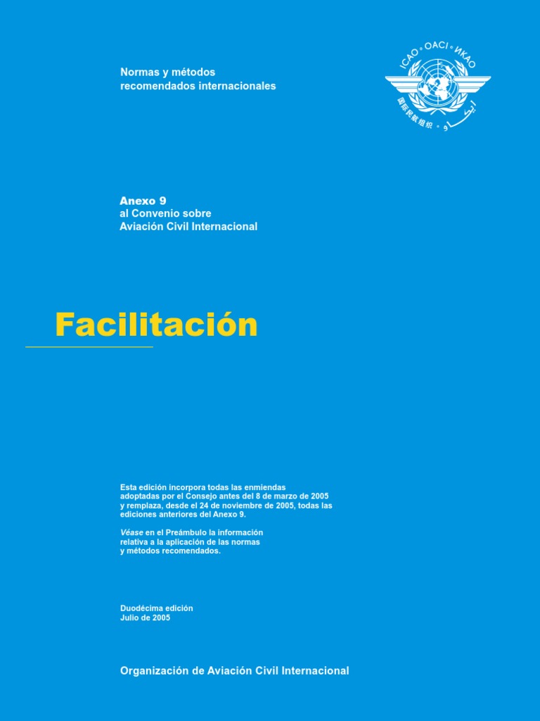 Anexo 9 - Facilitación.pdf | aduana | Aeropuerto