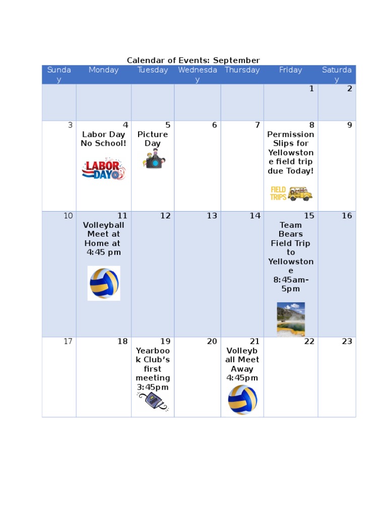 September Calendar | PDF
