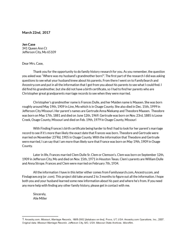 Finished Letter | PDF