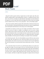 Advice To Youth | PDF | Satire | Mark Twain