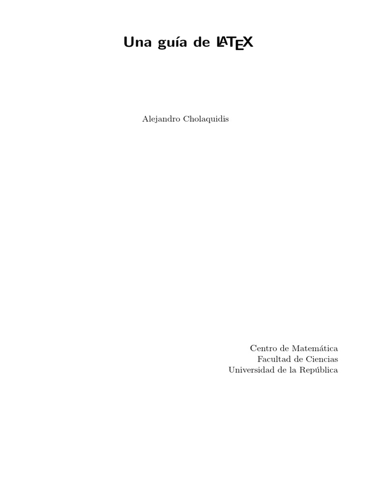 Latex Manual | PDF | Texto | Tipografía