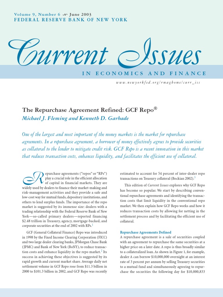REPO GCF Guidelines | PDF | Repurchase Agreement | Securities (Finance)