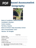 Geography Sample SBA | PDF | River | Rock (Geology)