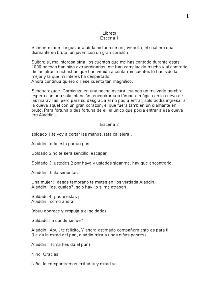 Aladdin Libreto Español
