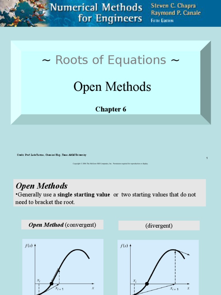 Roots of Equations - Open Methods | PDF | Algebra | Applied Mathematics