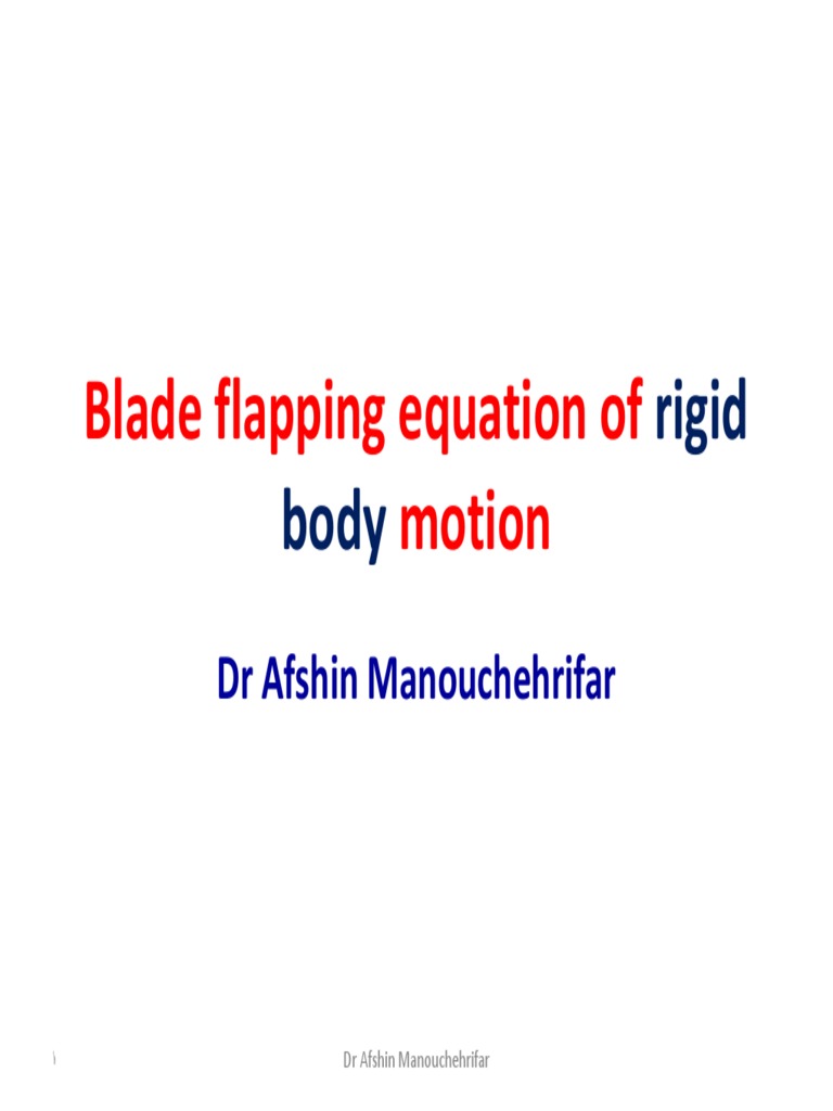 10-Blade Flapping Equation of Rigid Body Motion-V01 | PDF | Helicopter ...