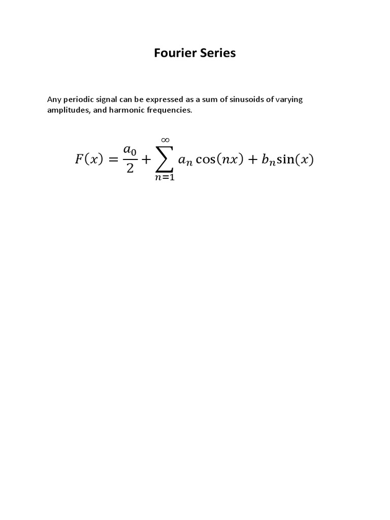 2 + Cos ( ) + Sin ( ) : Fourier Series | PDF
