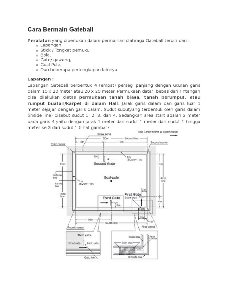 Aturan dan Cara Bermain Gateball | PDF