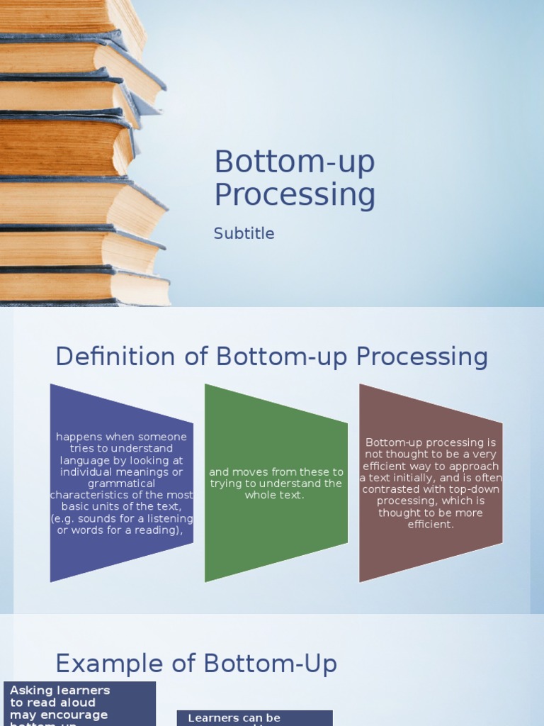 Bottom-Up Processing and Active Listening | PDF | Top Down And Bottom ...
