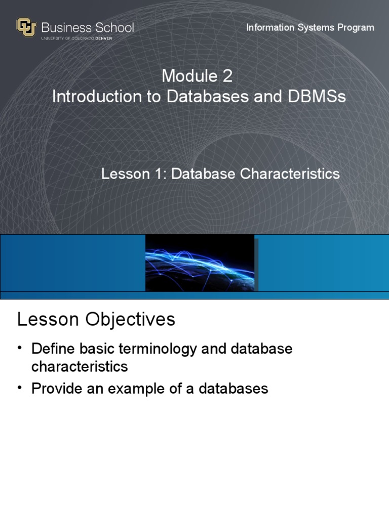 Course 1 Module 02 Lesson 1 | PDF | Information System | Databases