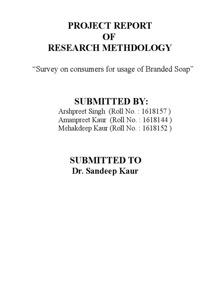 Project Report | PDF | Soap | Brand