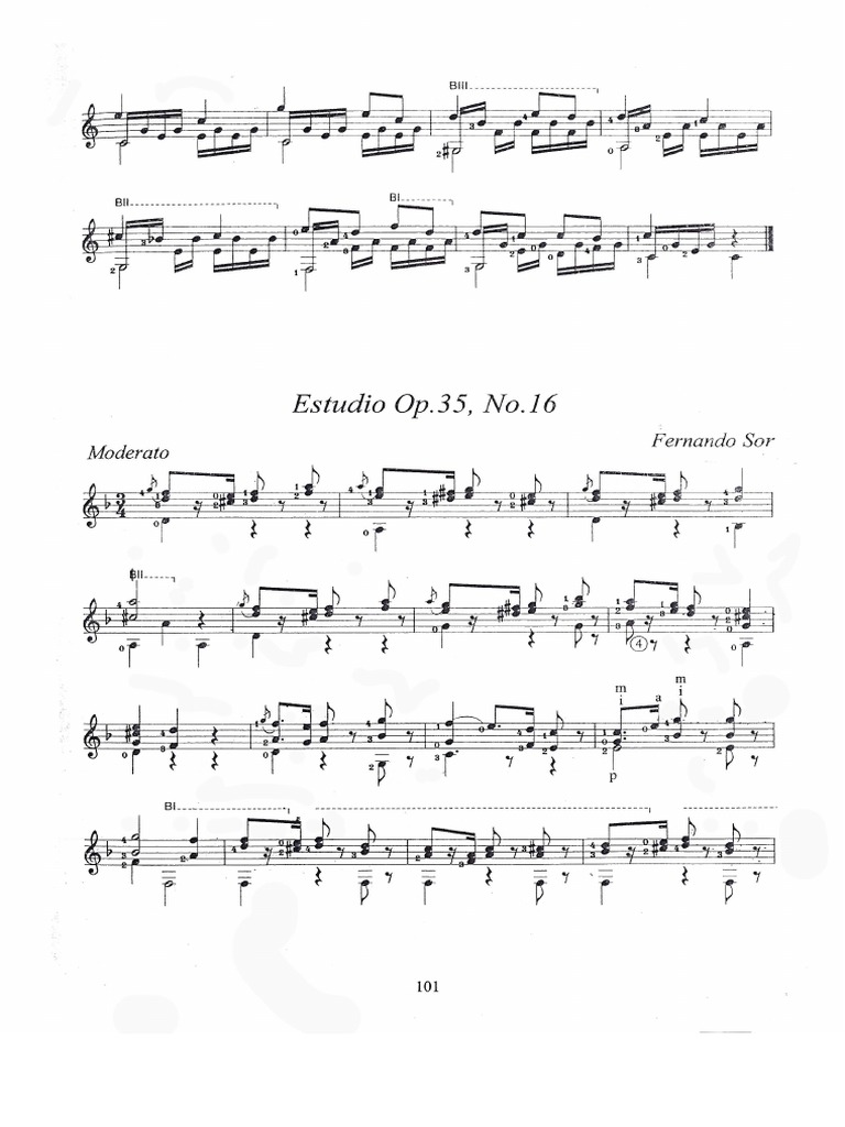 Estudio Op. 35 No. 16 - Fernando Sor | PDF