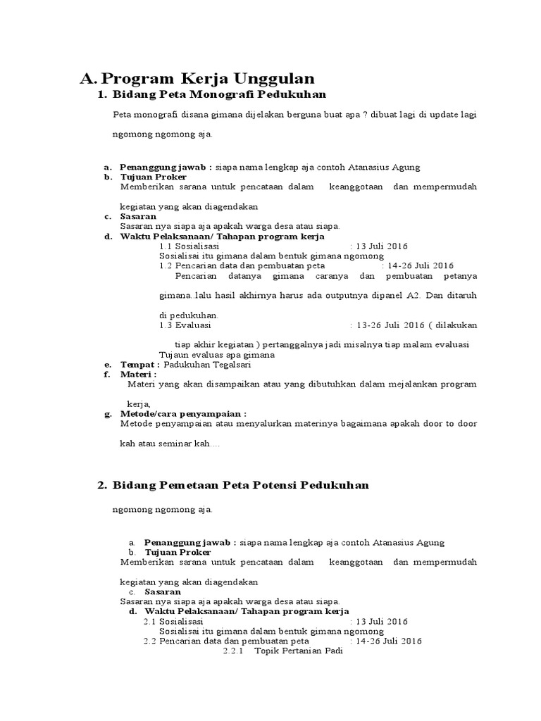 Draft Proker KKN 70 | PDF