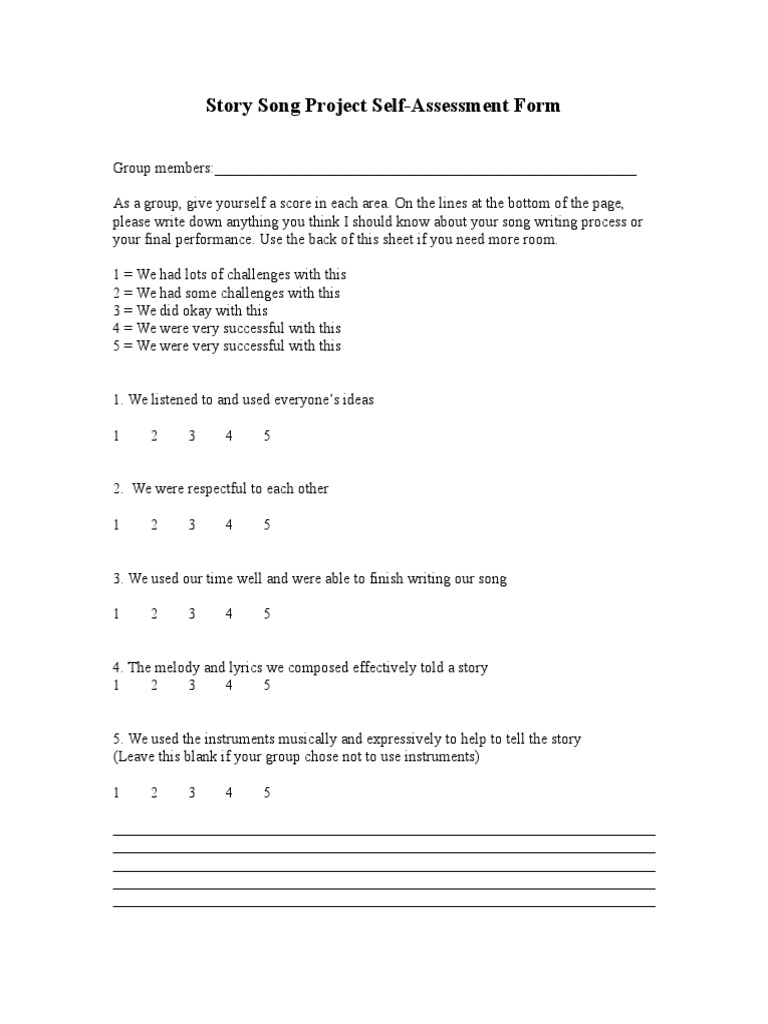 Student Assessment Form | PDF