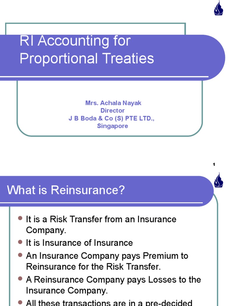 RI Accounting Proportional | PDF | Reinsurance | Insurance