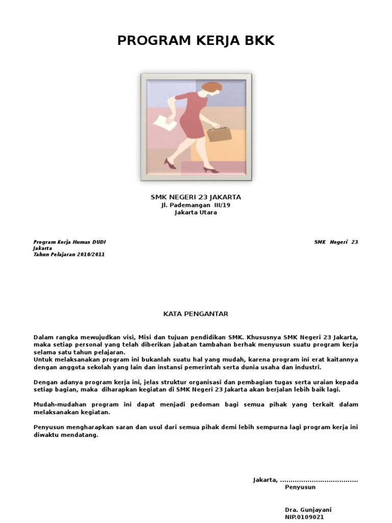 Program Kerja BKK 1011 | PDF