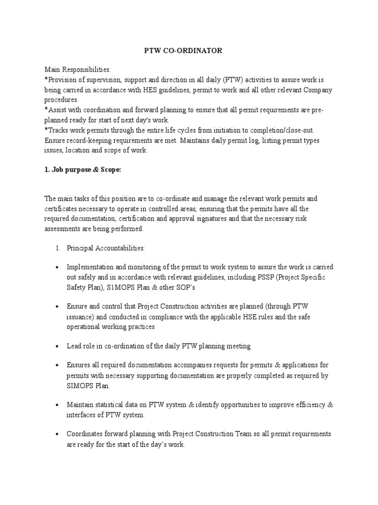 PTW Coordinator | Records Management | Government | Free 30-day Trial ...