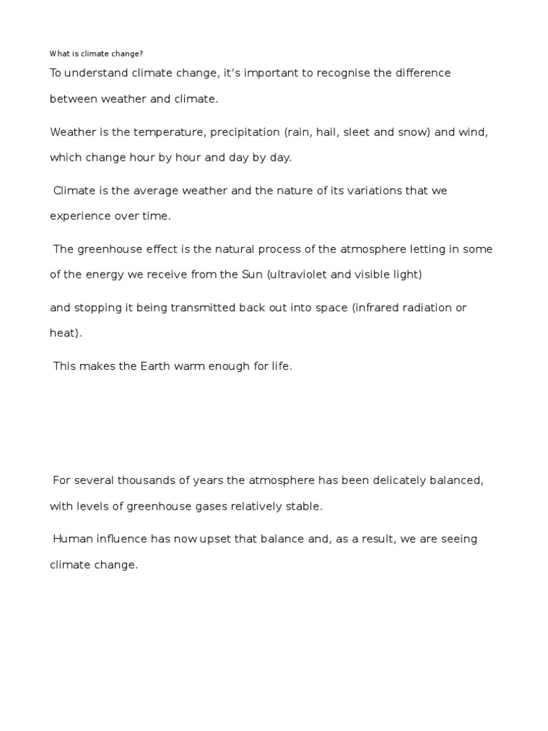 What Is Climate Change | PDF