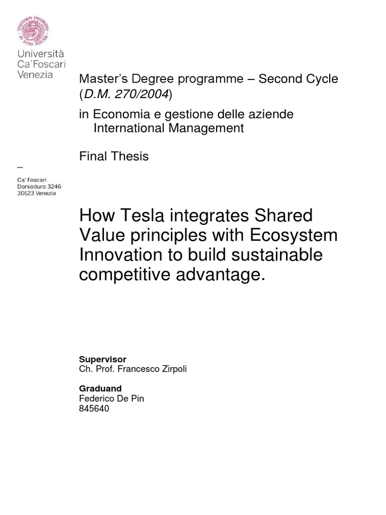 Tesla Case | PDF | Corporate Social Responsibility | Stakeholder ...
