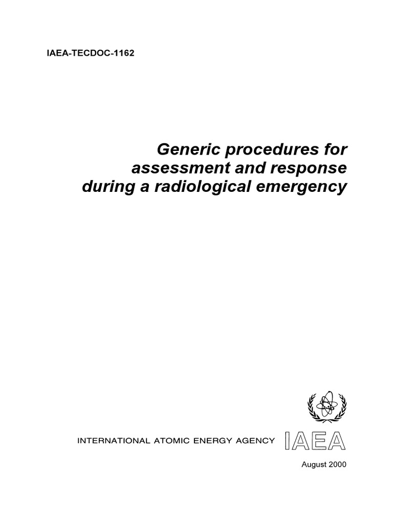 Iaea Tecdoc 1162 PDF | PDF | Radioactive Contamination | Emergency ...