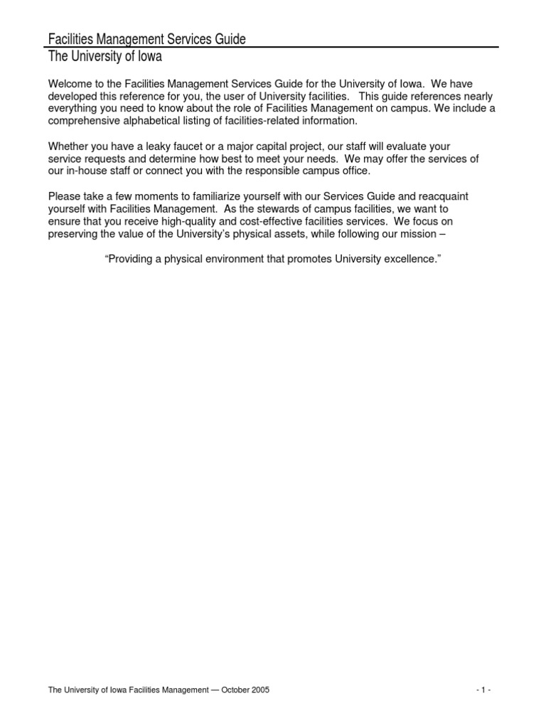 FM Services Guide | Download Free PDF | Emergency | Classroom