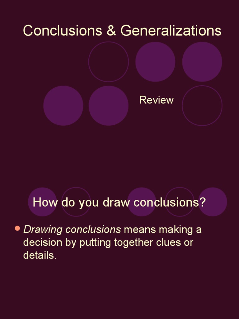 Conclusions & Generalizations: Review | PDF | Seed | Coconut