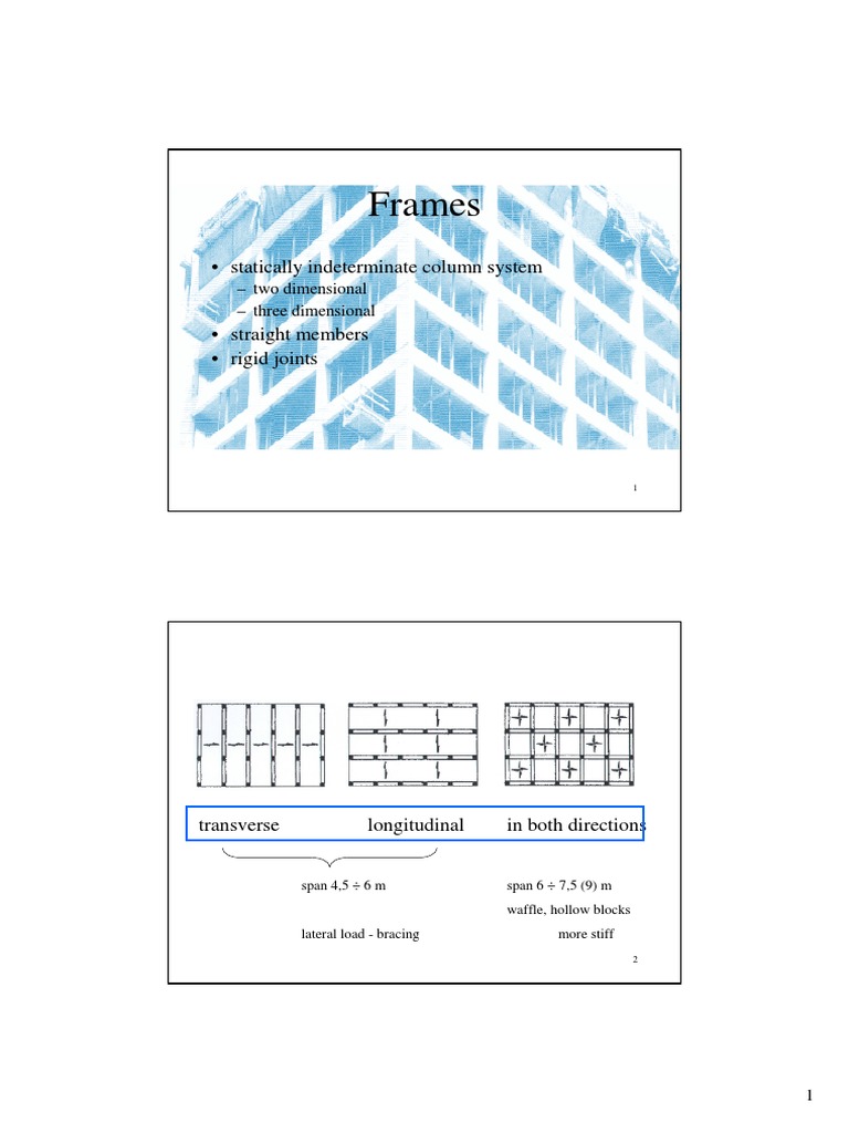 Frames: - Statically Indeterminate Column System | PDF | Beam ...