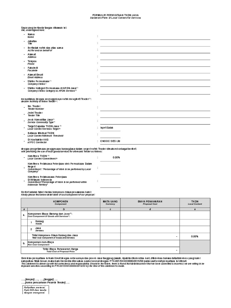 Lampiran SC 12B - Formulir Pernyataan TKDN Jasa-Final (2015 05 21 ...