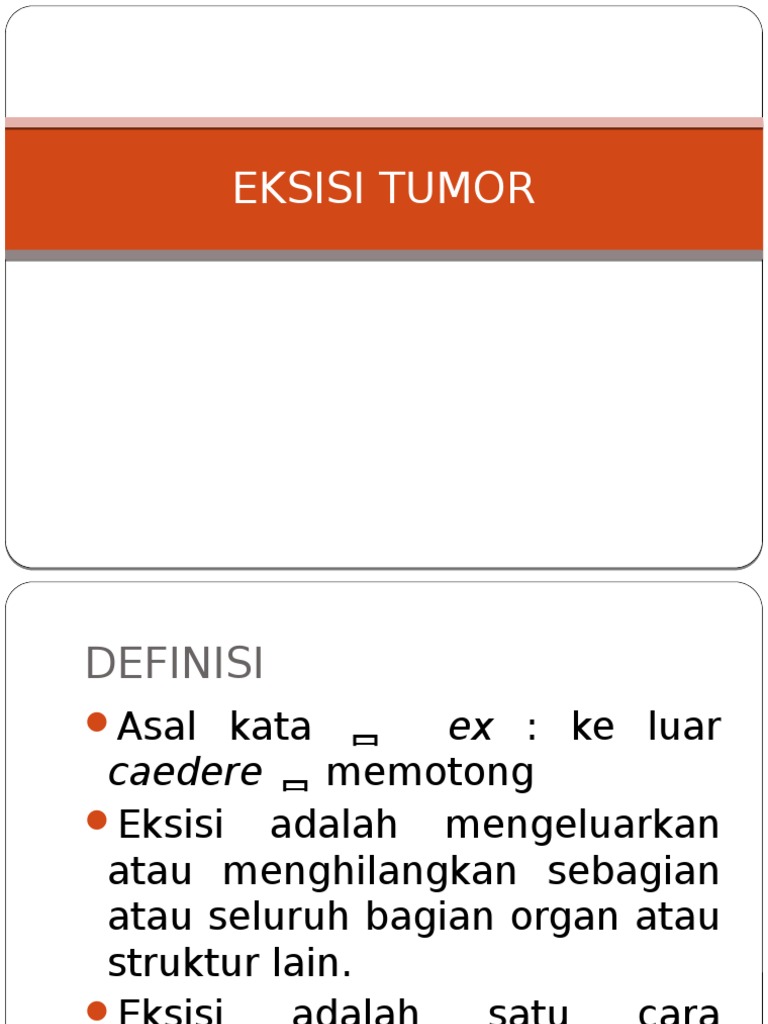 Panduan Eksisi Tumor | PDF