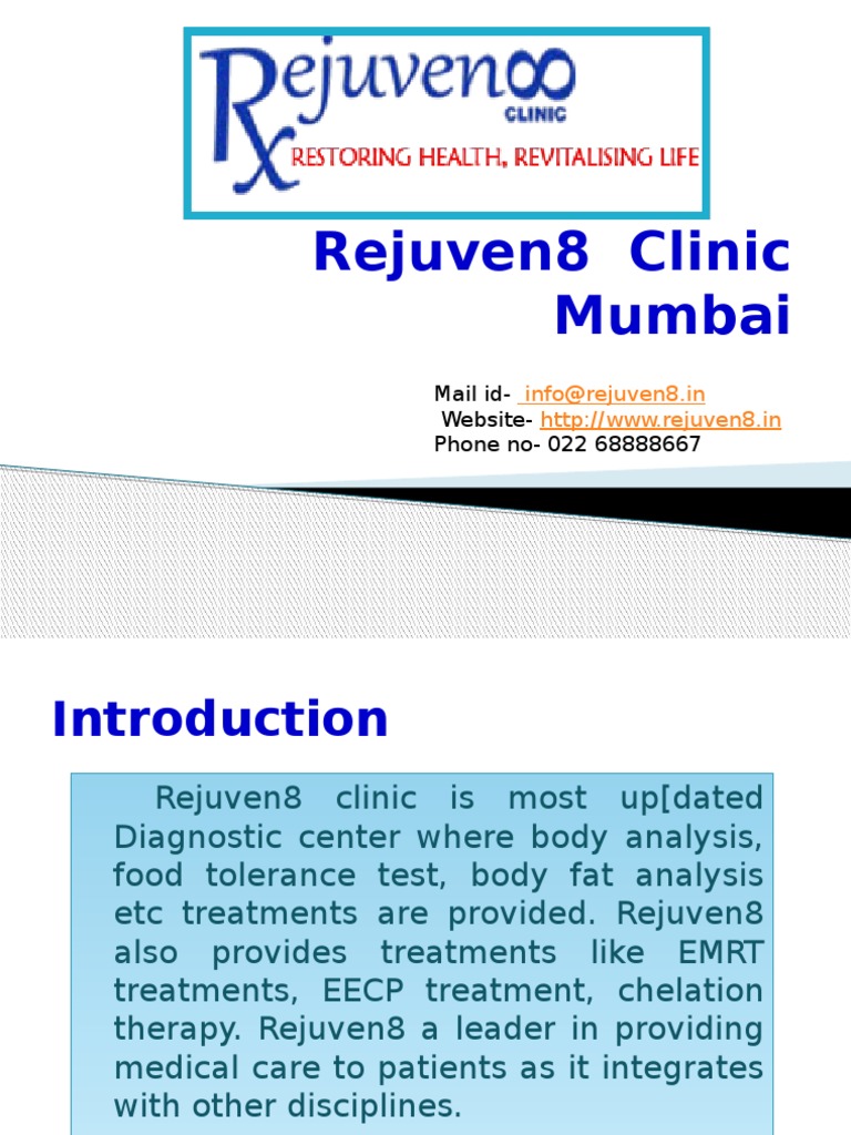 Rejuven8 Clinic: Advanced Therapies in Mumbai | PDF