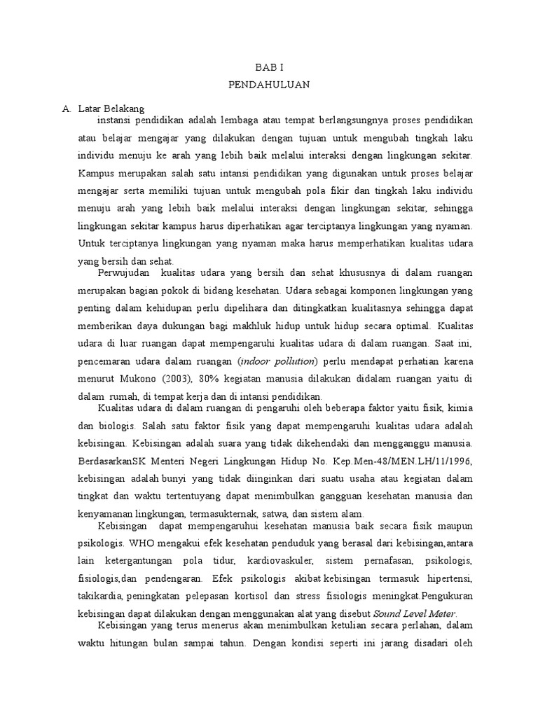 Laporan Pengukuran Kebisingan | PDF | Kesehatan Holistik