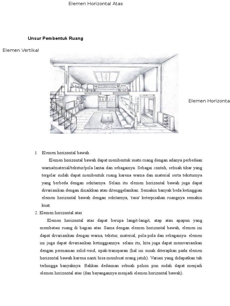 Unsur Pembentuk Ruang dalam Arsitektur | PDF