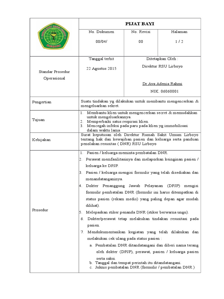 Sop Fisioterapi | PDF