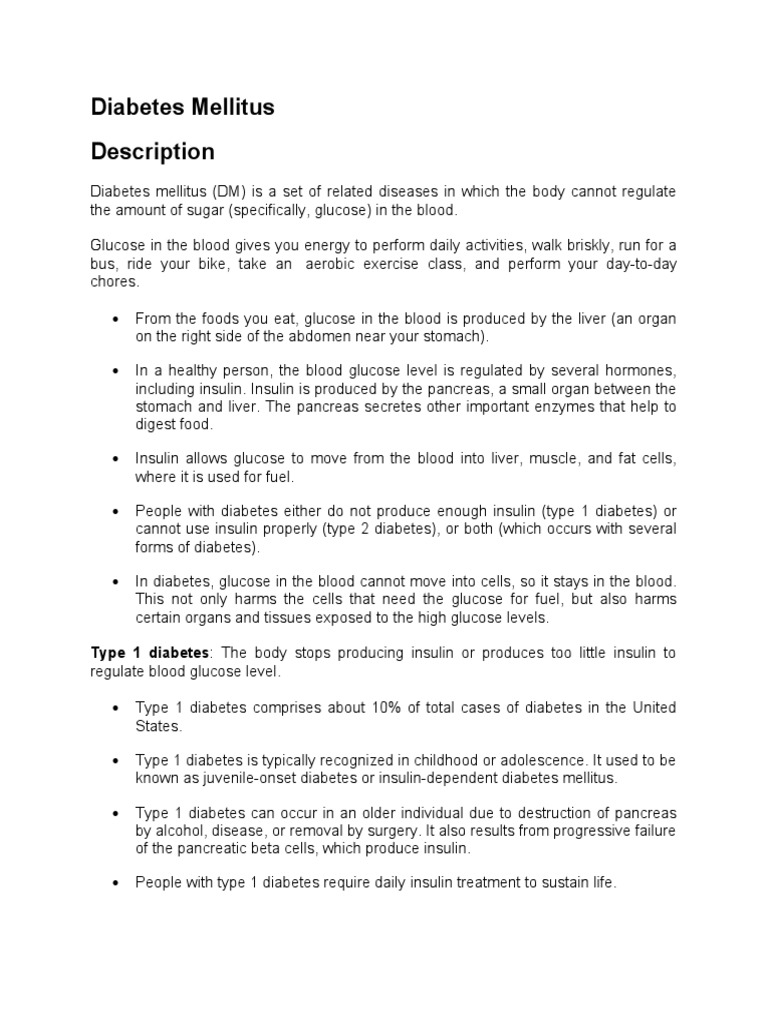 Case Study On Diabetes Mellitus | PDF | Diabetes Mellitus Type 2 | Diabetes
