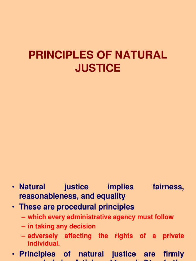 Principles of Natural Justice PDF | PDF | Government | Justice