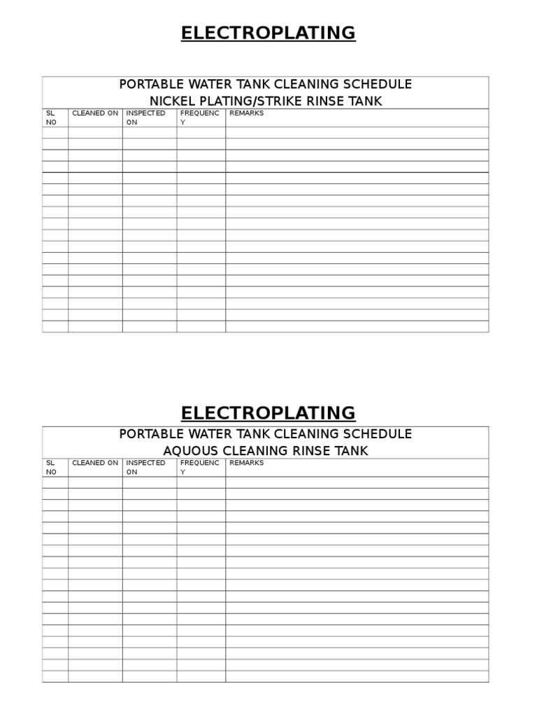 Electroplating: Portable Water Tank Cleaning Schedule Nickel Plating ...