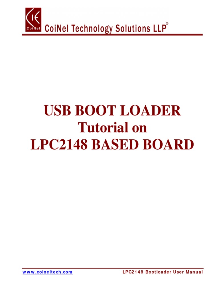 Usb Boot Loader Tutorial On Lpc2148 Based Board: LPC2148 Bootloader User Manual | PDF | Booting ...