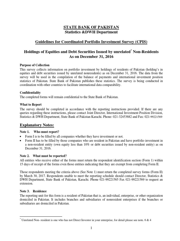 CPIS Guidelines | PDF | Repurchase Agreement | Securities (Finance)