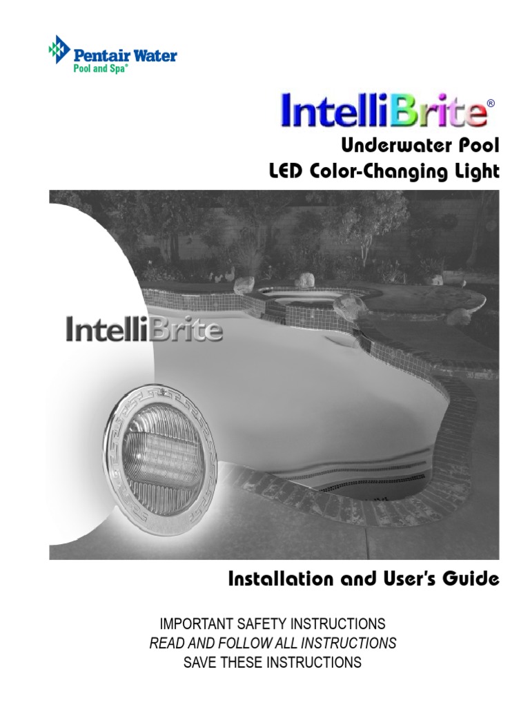 Pentair Intellibrite 5g Color Led Pool Installation Manual | PDF ...