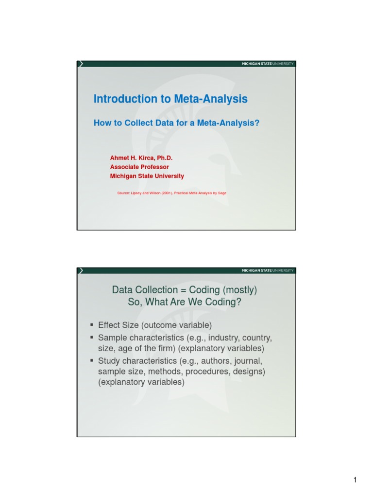 3collecting Data For A Meta-Analysis | PDF | Odds Ratio | Effect Size
