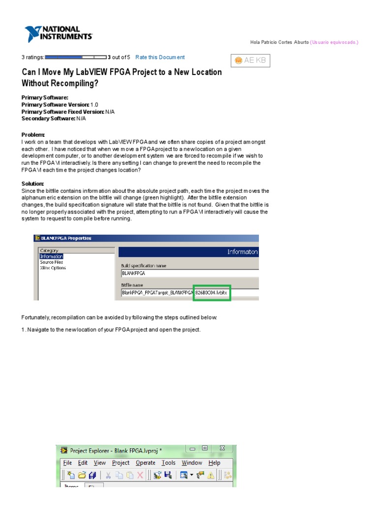 Can I Move My LabVIEW FPGA Project To A New Location Without Recompiling | PDF | Compiler ...