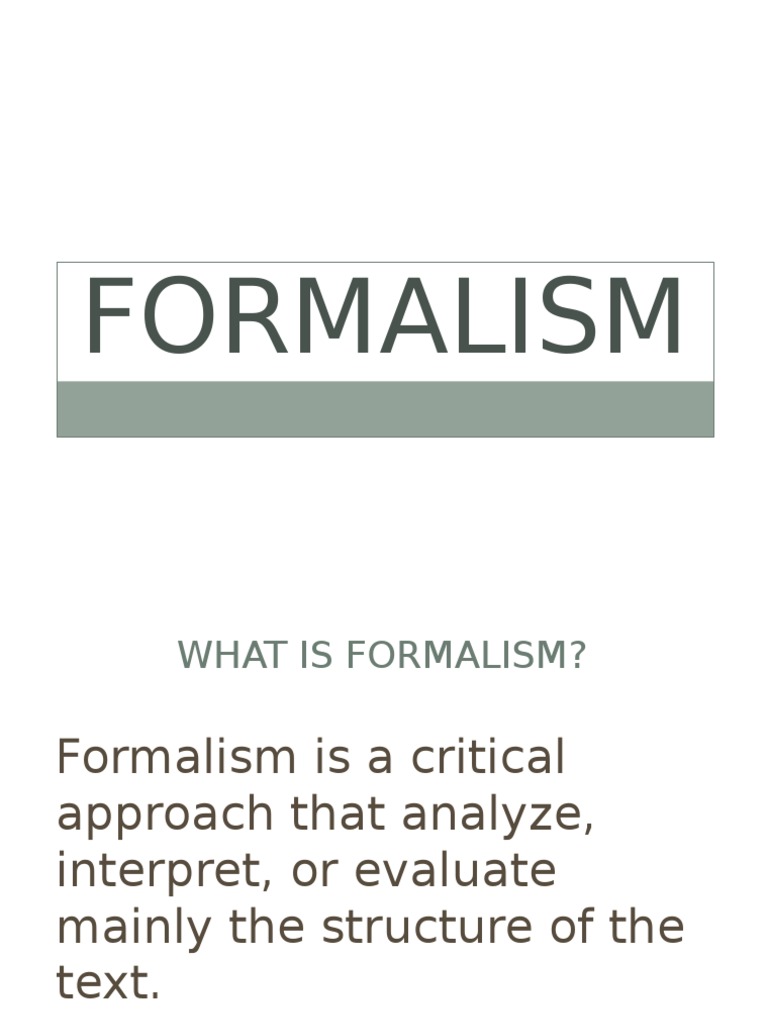Formalism | Poetry | Works | Free 30-day Trial | Scribd