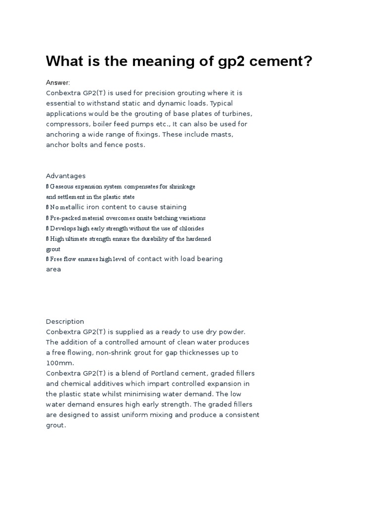 gp2 Cement